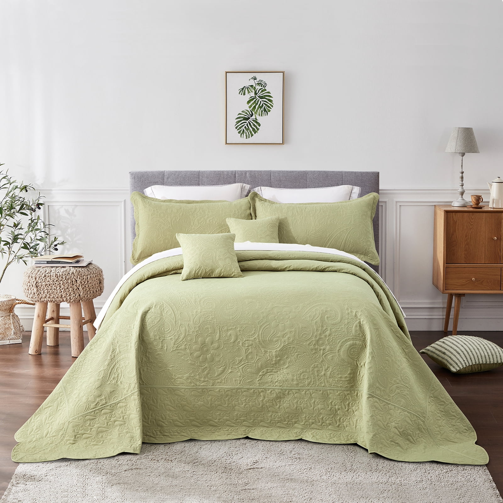 Blythease Oversized King Bedspread 138x122 Extra Wide, Ultrasonic ...