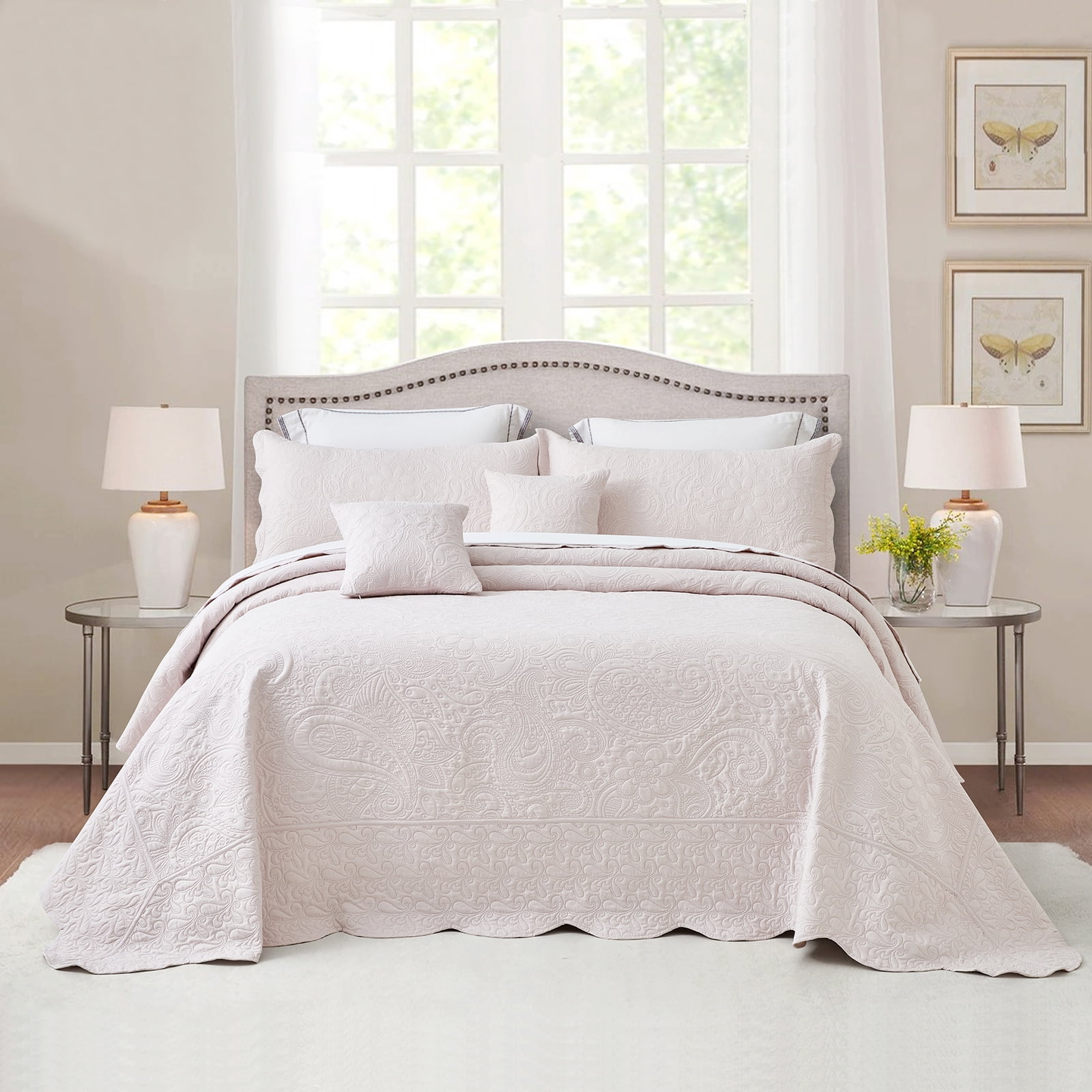 Blythease Oversized King Bedspread 138x122 Extra Wide, Ultrasonic ...