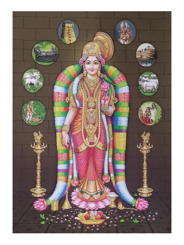 Bm Traders Andal Amman Maa Wall Sticker Poster Print Without Frame (20 ...