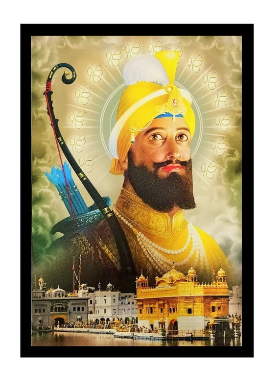 Bm Traders Guru Gobind Singhji With Golden Temple Wall Sticker Poster ...