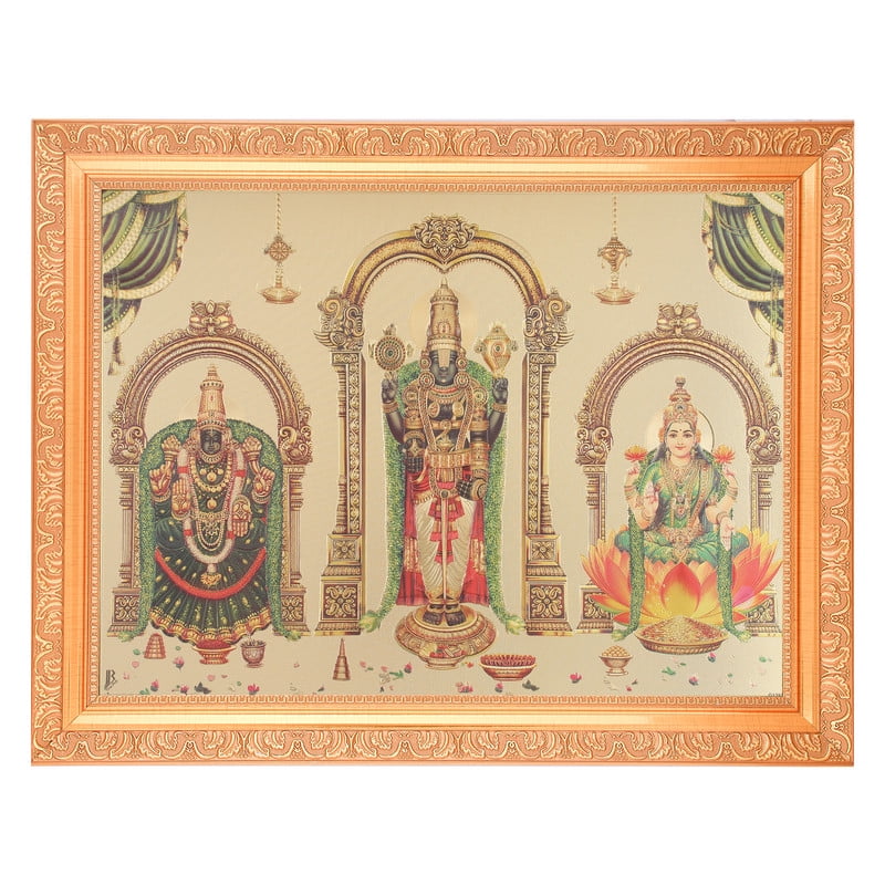 Bm Traders Lakshmi, Padmavati Devi & Perumal Beautiful Golden Foil ...