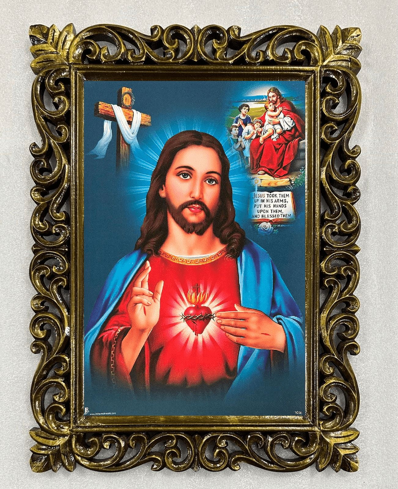 Bm Traders Lord Jesus Christ Alluring Print Photo Design In Carved ...