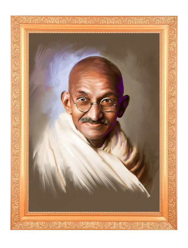 Bm Traders Mahatma Gandhi Vintage Design Digital Print Photo In Golden ...