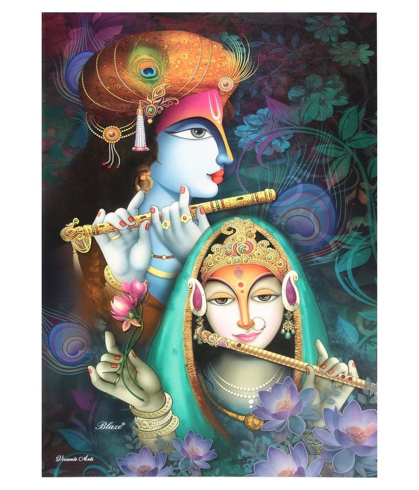 Bm Traders Modernart Radha Krishna Wall Poster Print Without Frame (20 ...