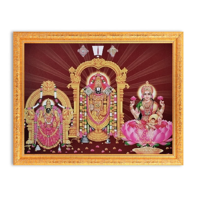 Bm Traders Perumal with Padmavati Devi Lakshmi Painting Print Photo In ...