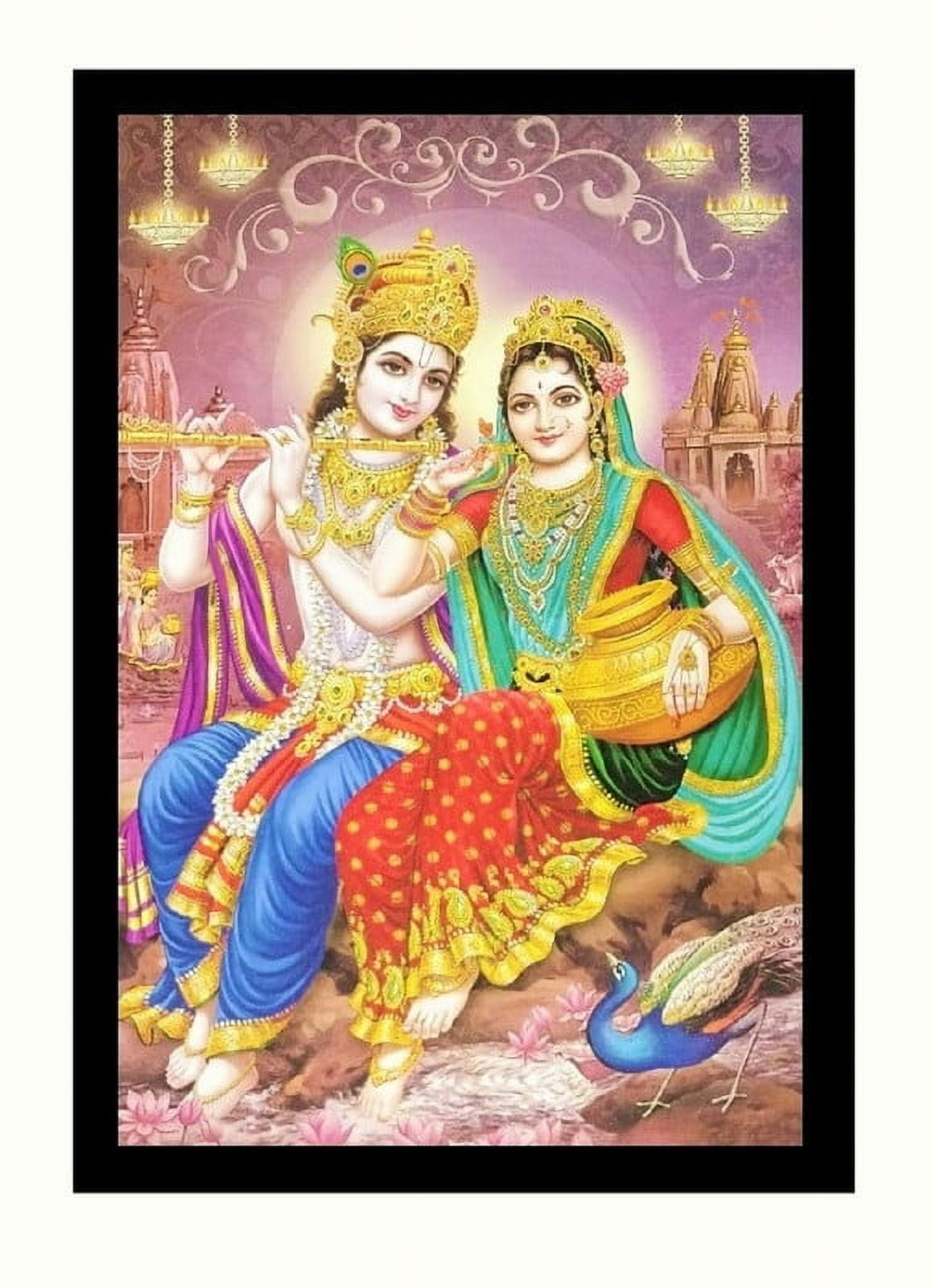 Bm Traders Radha Krishna Wall Sticker Poster Print Without Frame (20 X ...