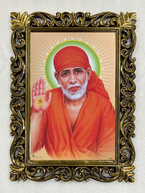 Bm Traders Sai Baba Shirdi Giving Ashirwad Alluring Print Photo Design ...