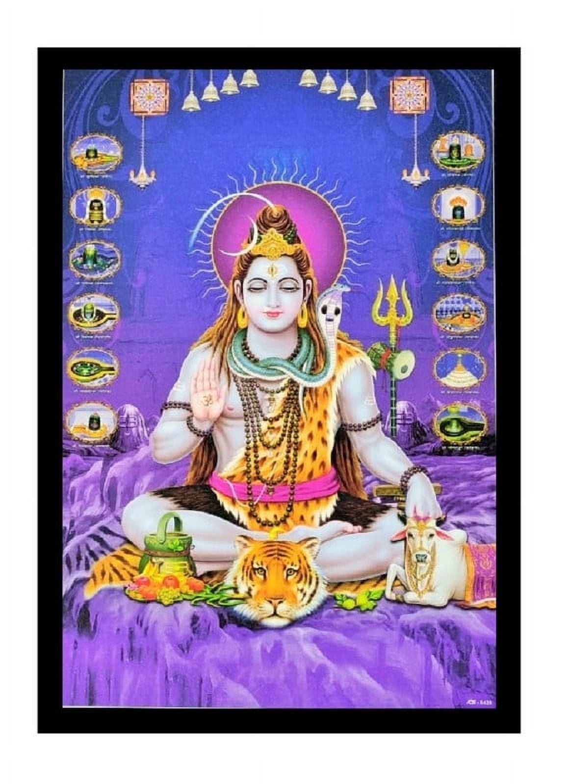 Bm Traders Shivaji With 12 Jyotirlingas Wall Sticker Poster Print ...