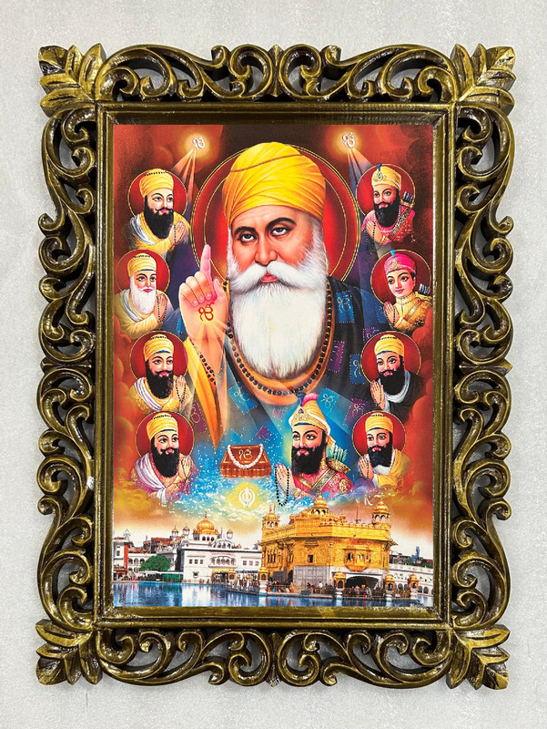 Bm Traders Sikh 10 Gurus With Golden Temple Alluring Print Photo Design ...