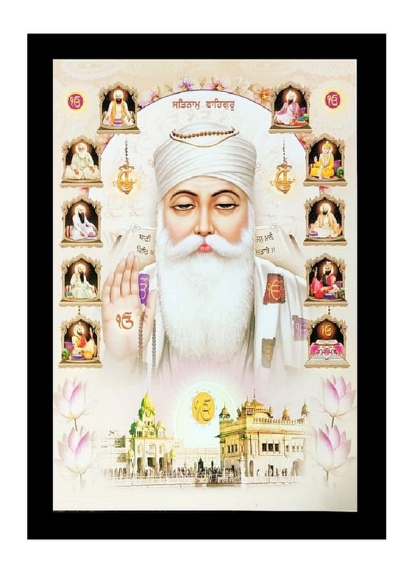 Bm Traders Sikh 10 Gurus Wall Sticker Poster Print Without Frame (20 X ...