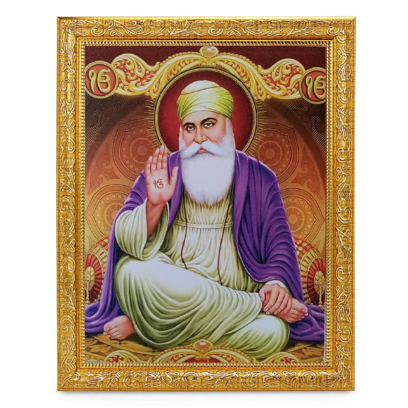 Bm Traders Sikh Guru Nanak Dev Ji Beautiful Print Photo In ArtWork ...