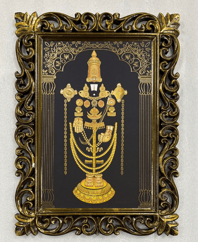 Bm Traders Tirupati Balaji Gold Modern Artwork Print Photo Design In ...