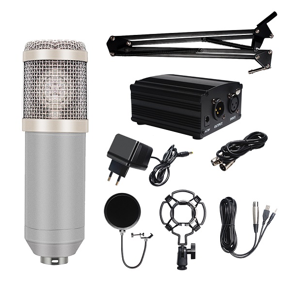 Bm800 Studio Microphone Condenser Microphone with Pop Filter&Phantom ...