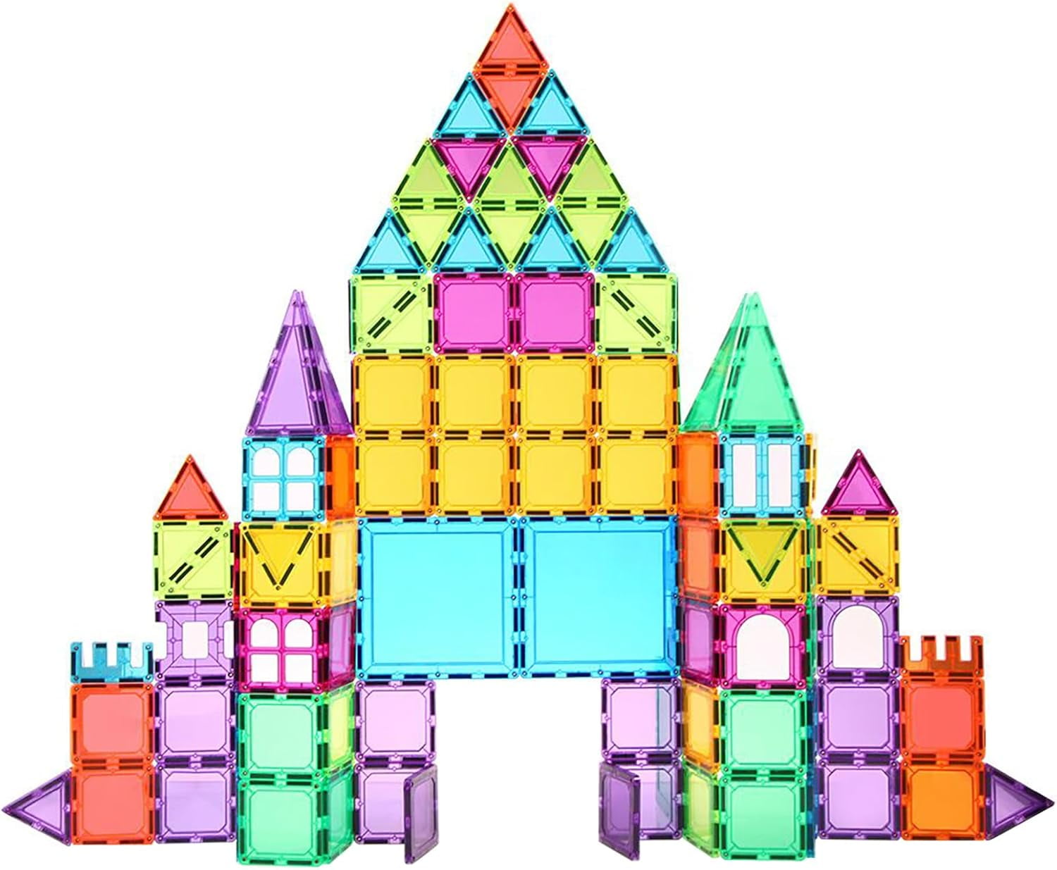 Bmag Magnetic Tiles Toys for Kids, Starter Set 3D Magnet Building ...