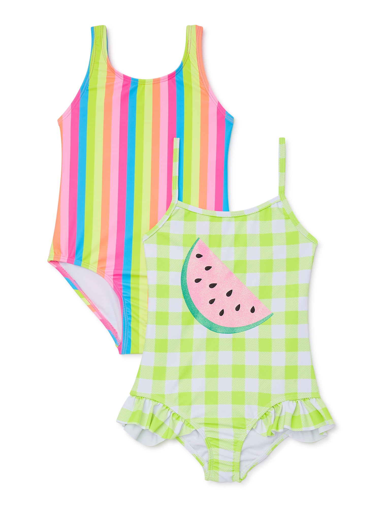 Bmagical Girls One-Piece Swimsuits, 2-Pack, Sizes 4-12 - Walmart.com