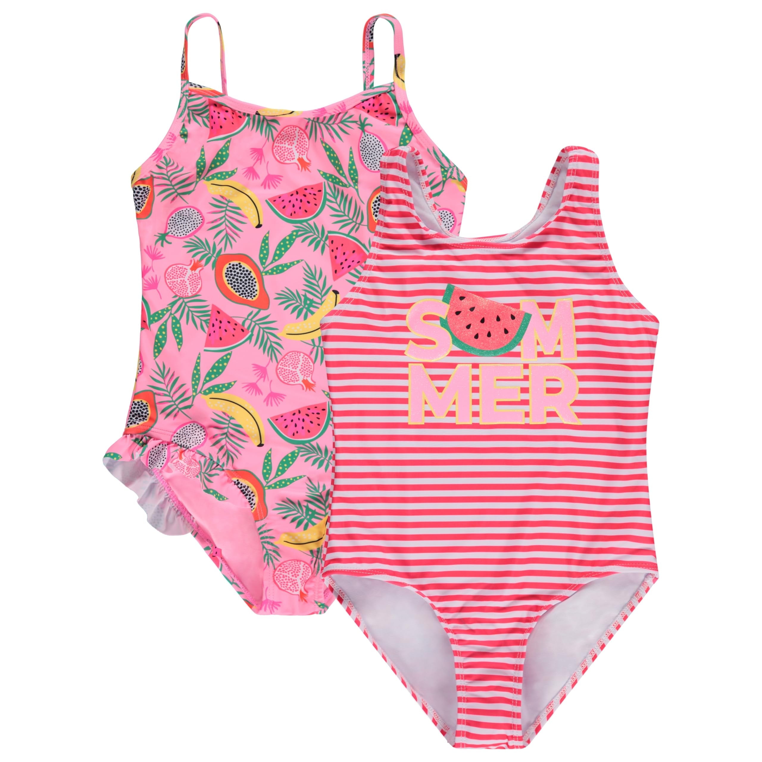 Bmagical Kids Girls 2 pack Bathing Suit, Childrens Printed Beach ...
