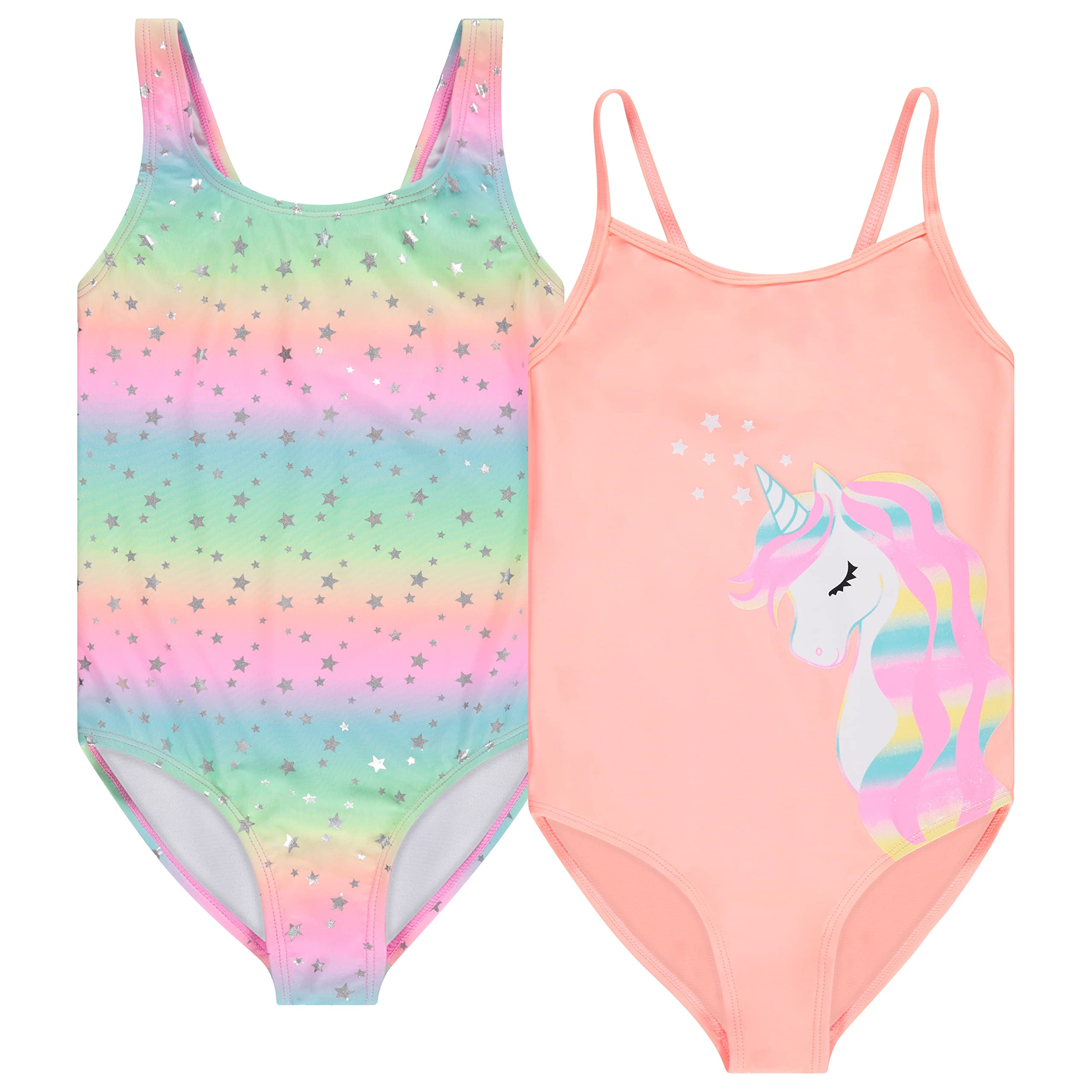 Bmagical Kids Girls 2 pack Bathing Suit, Childrens Printed Beach ...