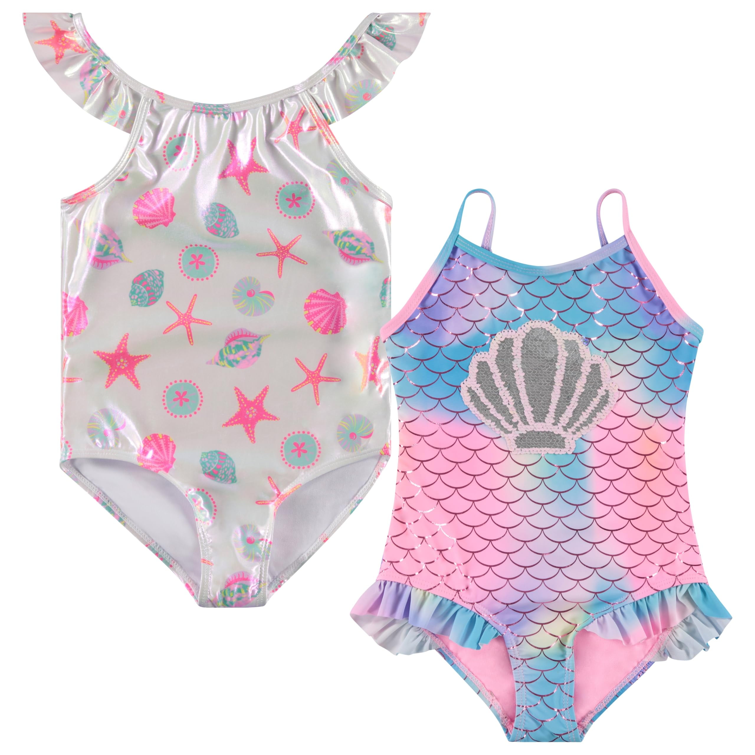 Bmagical Kids Girls 2 pack Bathing Suit, Childrens Printed Beach ...