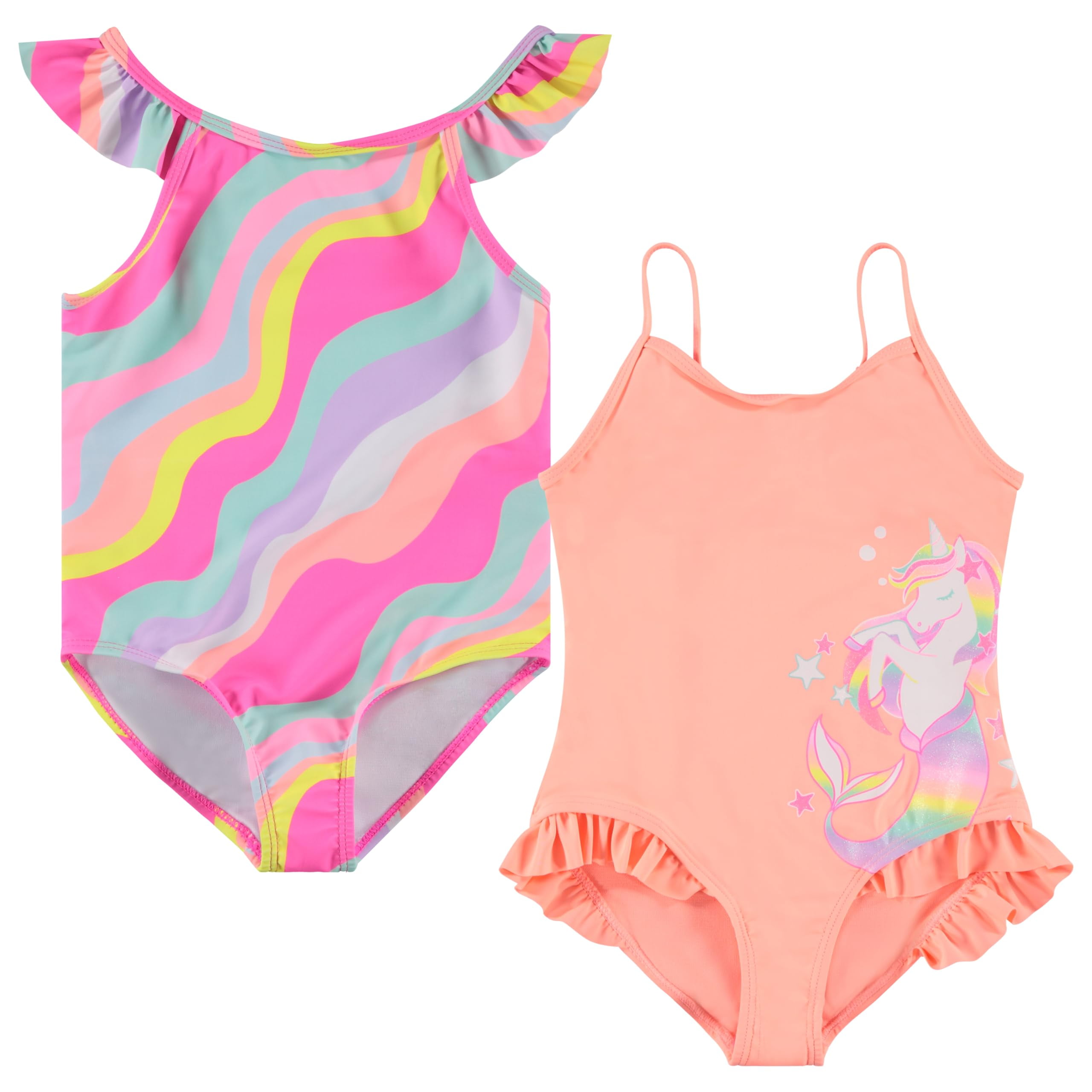Bmagical Kids Girls 2 pack Bathing Suit, Childrens Printed Beach ...
