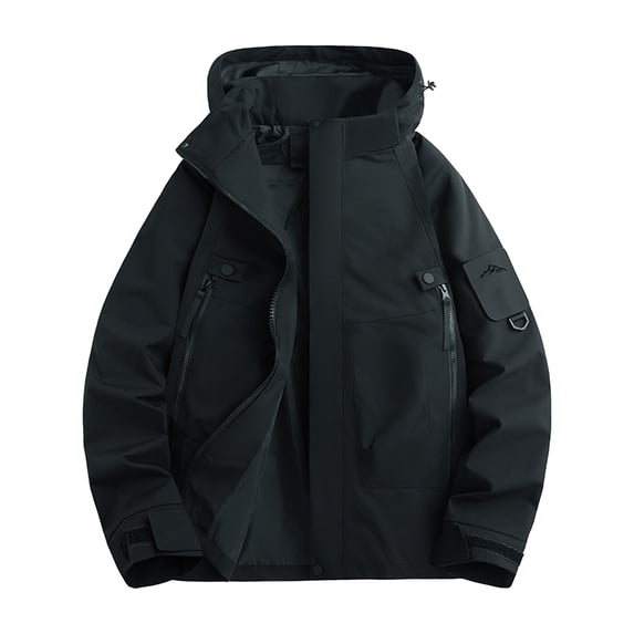 Bmawag Outdoor Jacket for Men Hooded Waterproof Windproof Big and Tall ...