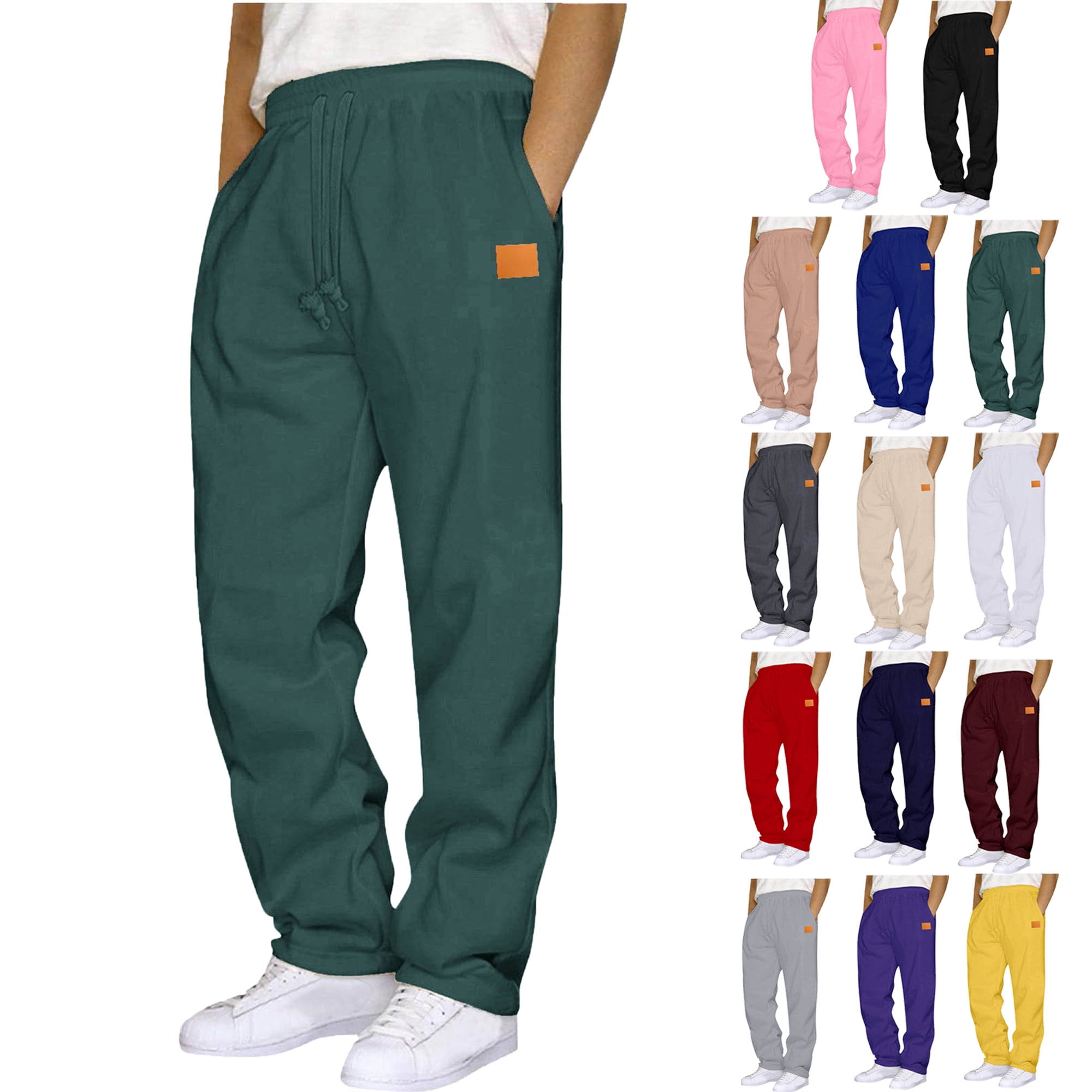 Bmawag Sweapants for Men with Pockets Outdoor Running Jogger Pants ...