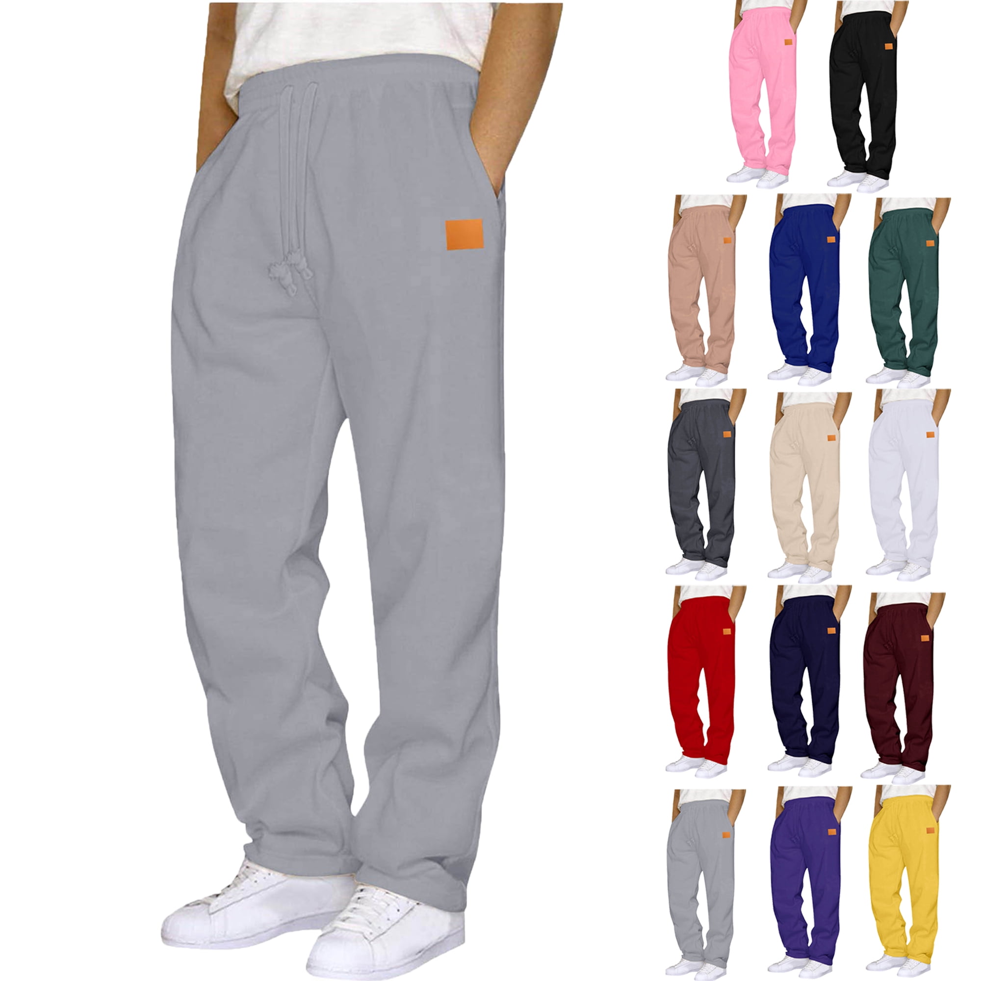 Bmawag Sweapants for Men with Pockets Outdoor Running Jogger Pants ...