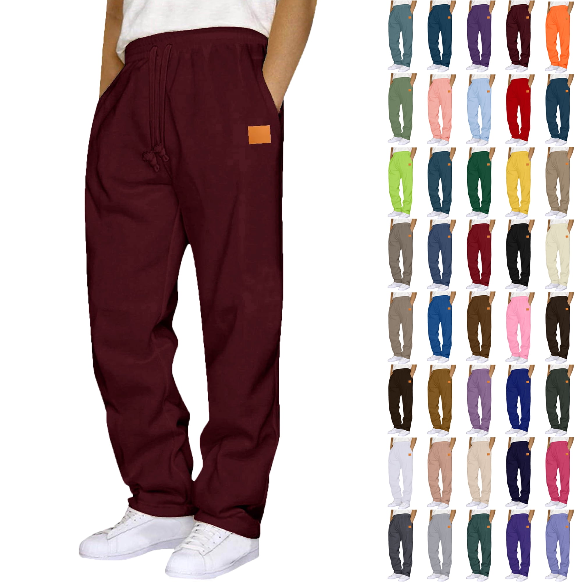 Bmawag Sweapants for Men with Pockets Outdoor Running Jogger Pants ...