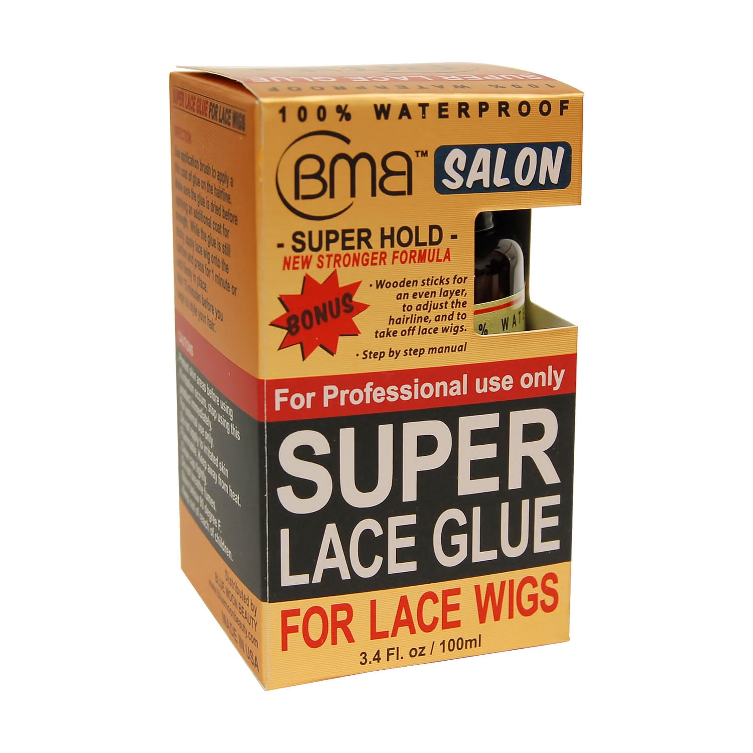 Bmb Salon Super Lace Glue For Wigs, 3.4 Oz., Pack of 2 - Walmart.com