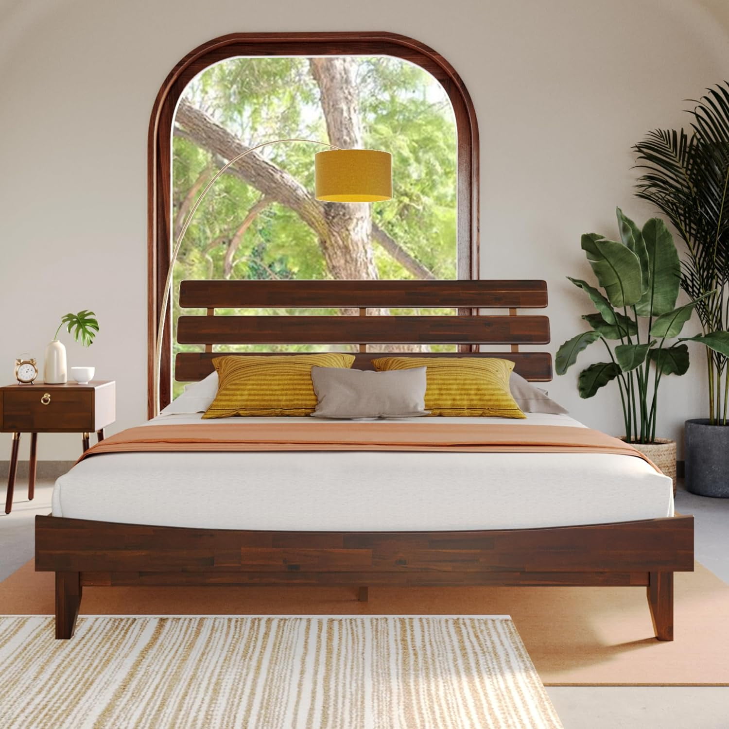 Caden 15'' Bed Frame with Adjustable Headboard - Mid Century, Retro ...