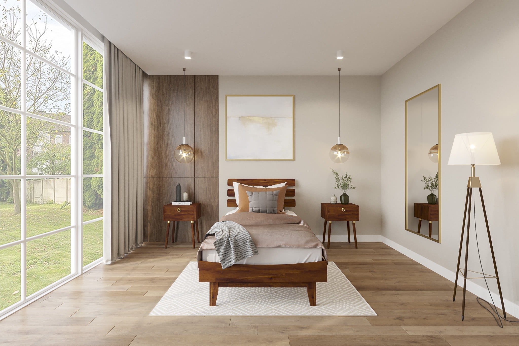 Bme Caden 15 Inch Deluxe Bed Frame with Adjustable Headboard - Mid ...