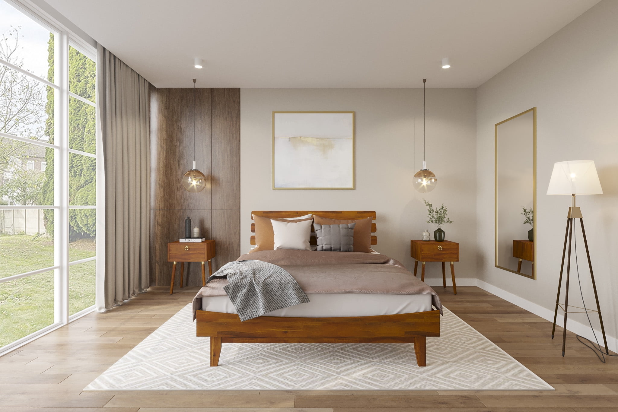 Bme Caden 15 Inch Deluxe Bed Frame with Adjustable Headboard - Mid ...