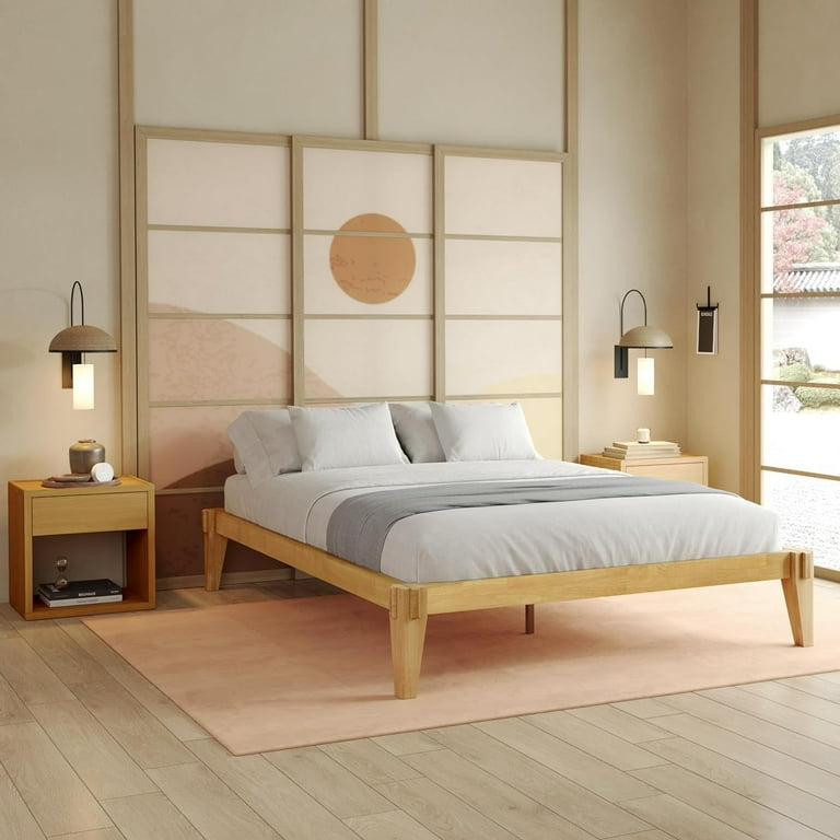 Minimalist queen bed frame with headboard store