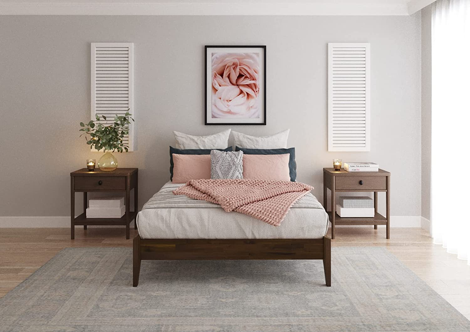 Bme Full Size | Dinkee Signature Wooden Bed Frame Without Headboard ...