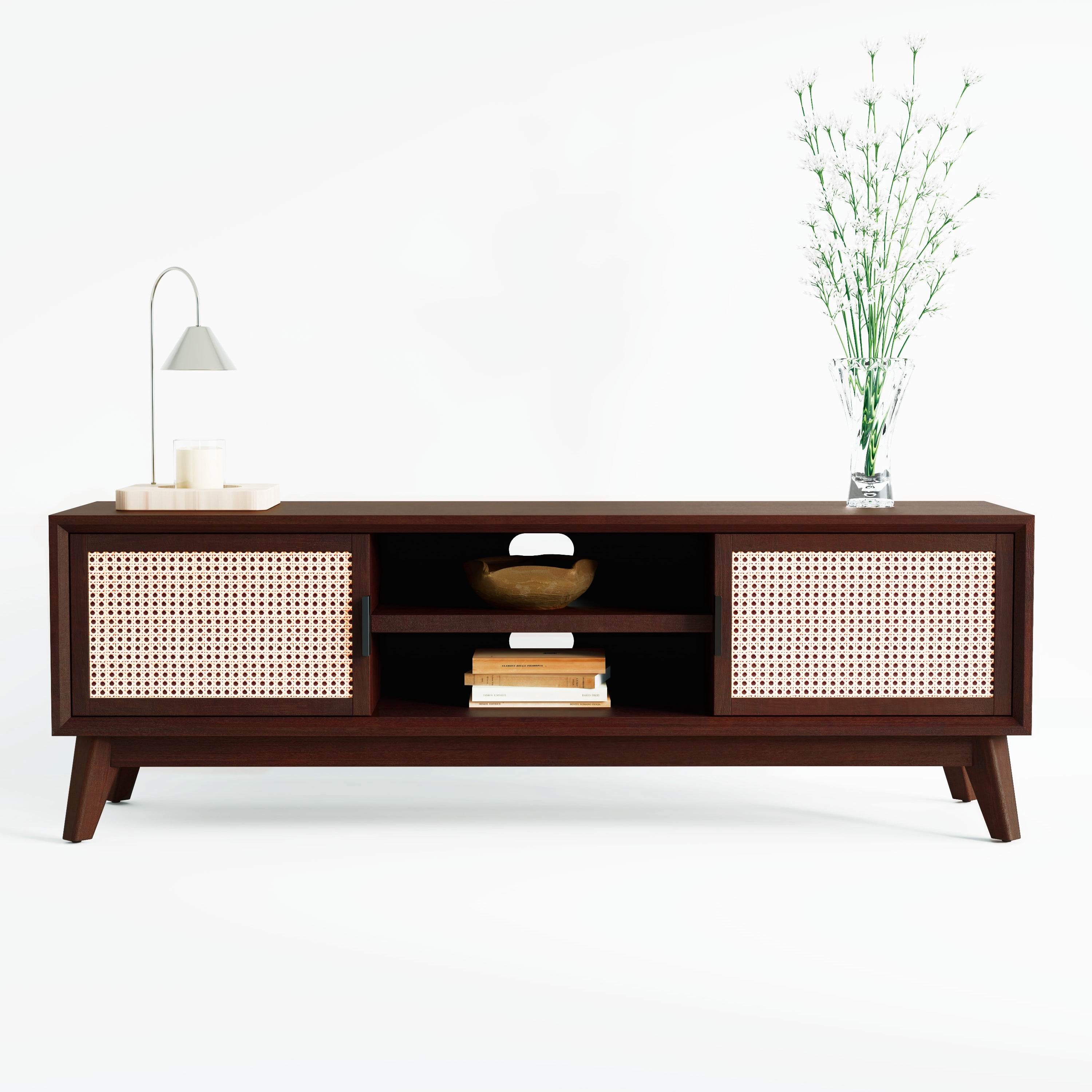 Jaszy Solid Wood TV Stand - Doors - TVs up to 65 - Walmart.com