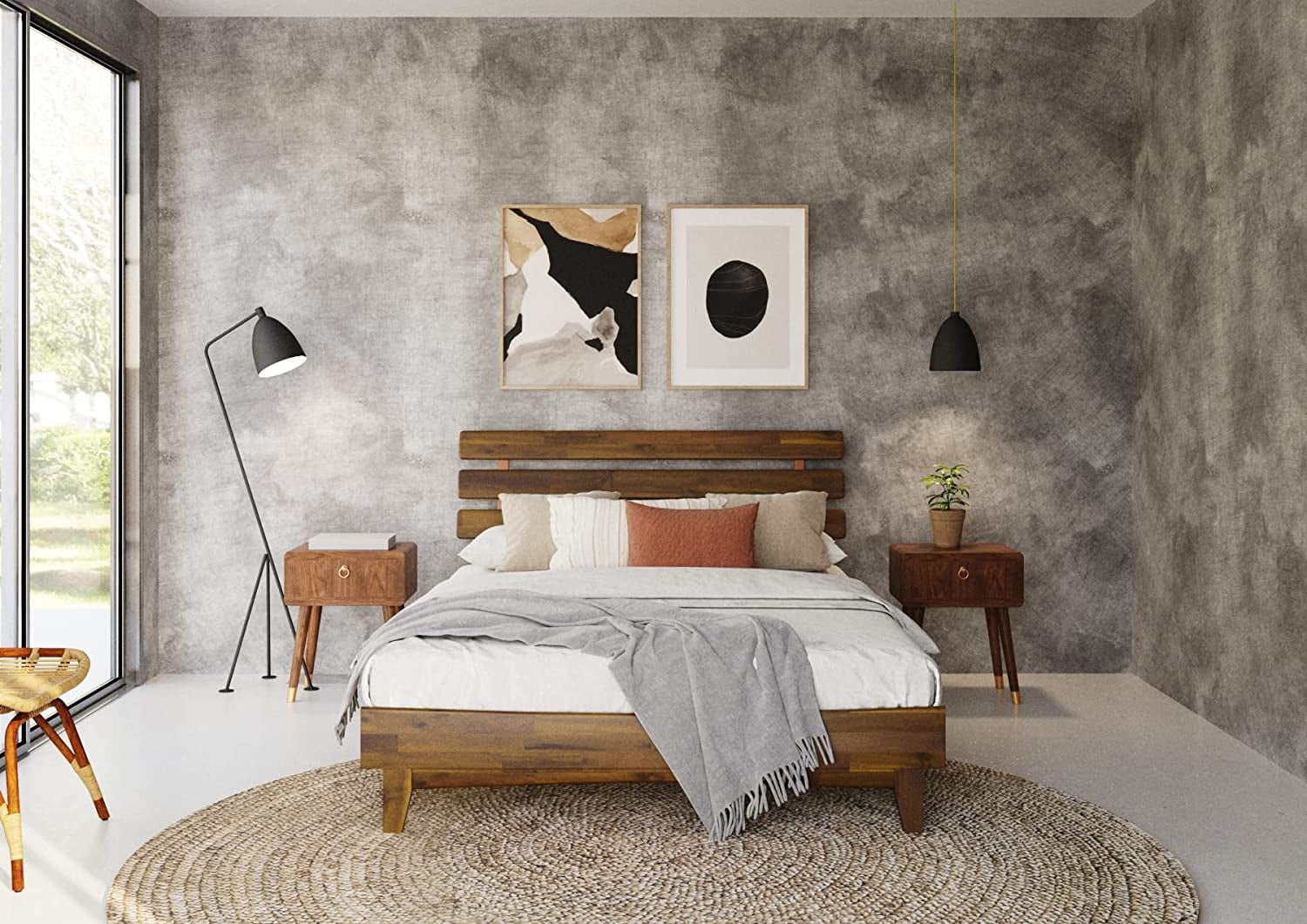 Bme Queen Size | Caden Deluxe Wooden Bed Frame with Adjustable ...