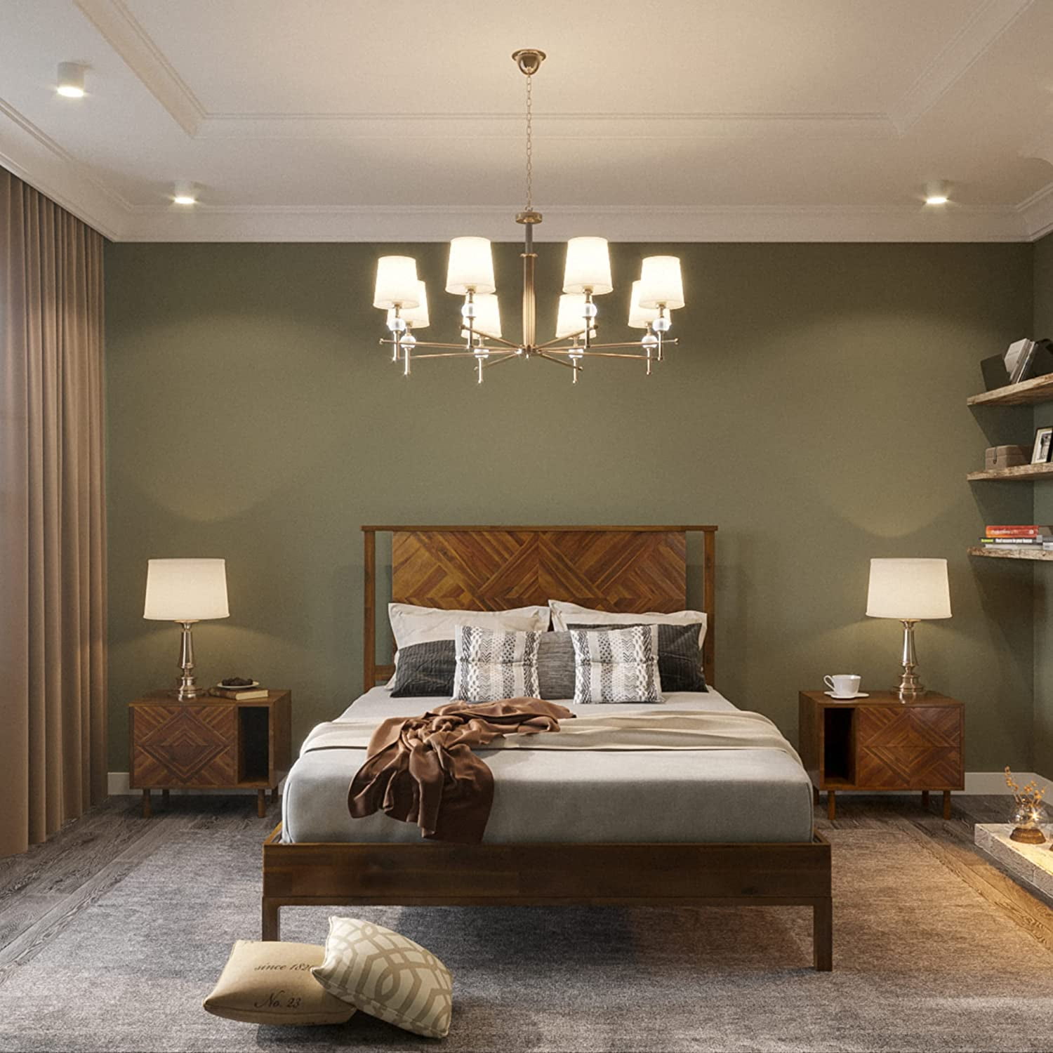 Bme Queen Size | Ethan 63x82x14in Deluxe Bed Frame with Headboard ...