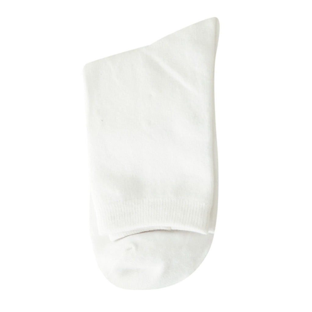 Bmisegm 1Pair Mens Non Elastic 100% Pure Cotton Socks Comfort Soft ...