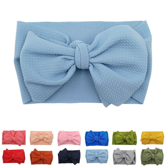 Bmisegm Baby Girl Headbands with Adorable Big Bows Soft Elastic ...