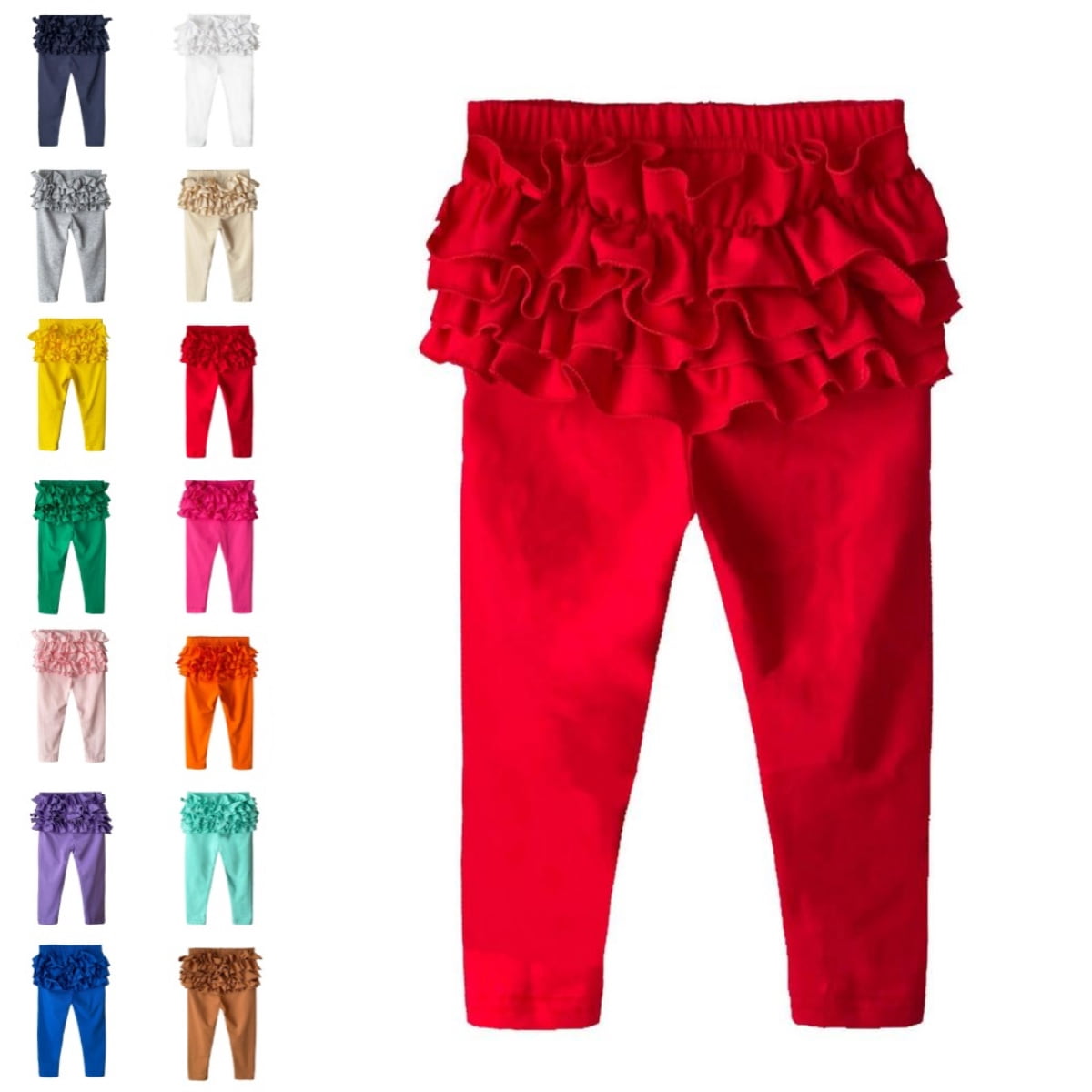 Bmisegm Baby Girl Pants Stretch Pure Color Leggings for Toddler and ...