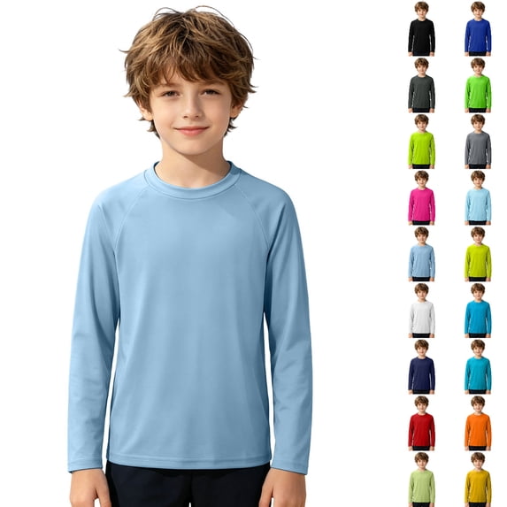 Bmisegm Bathing Suit Top Long Sleeve Summer Beach Rash Guard with Solid ...