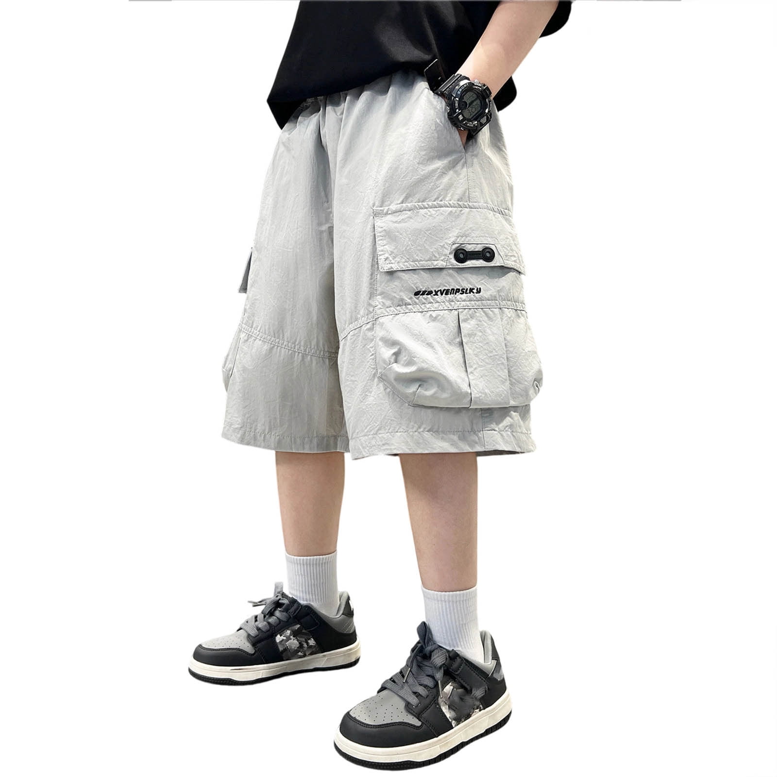 Bmisegm Boys Athletic Pants with Comfortable Elastic Waist for Everyday ...