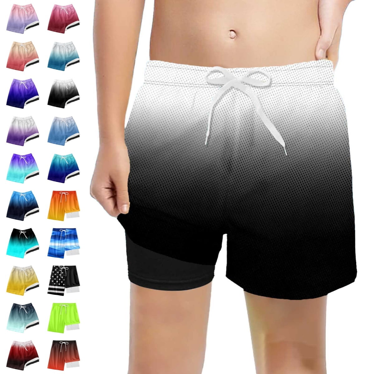 Bmisegm Boys Athletic Shorts Casual Elevated Fit Waist High Rise ...