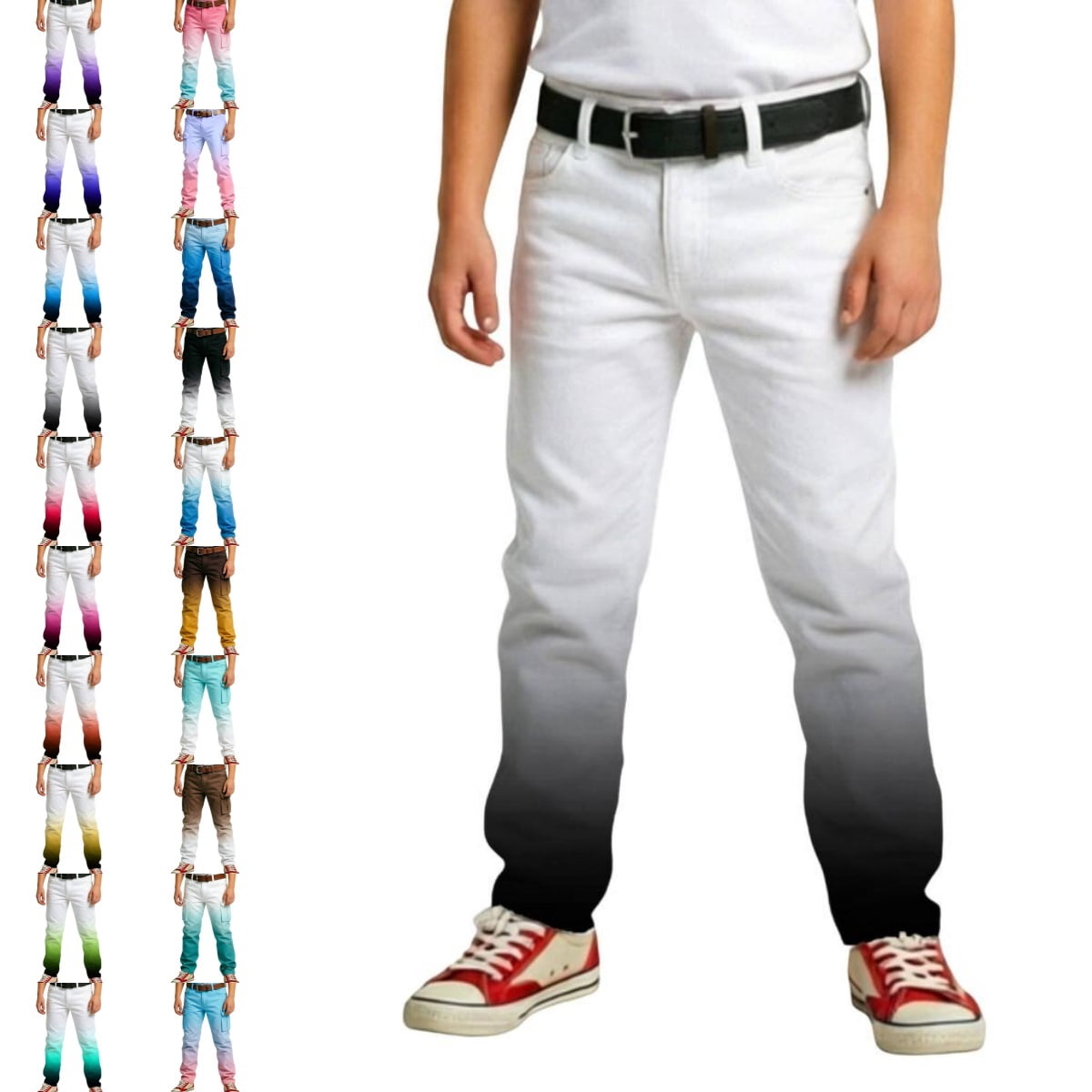 Bmisegm Boys Cargo Pants Outdoor Gradient Color Hiking Trousers for ...