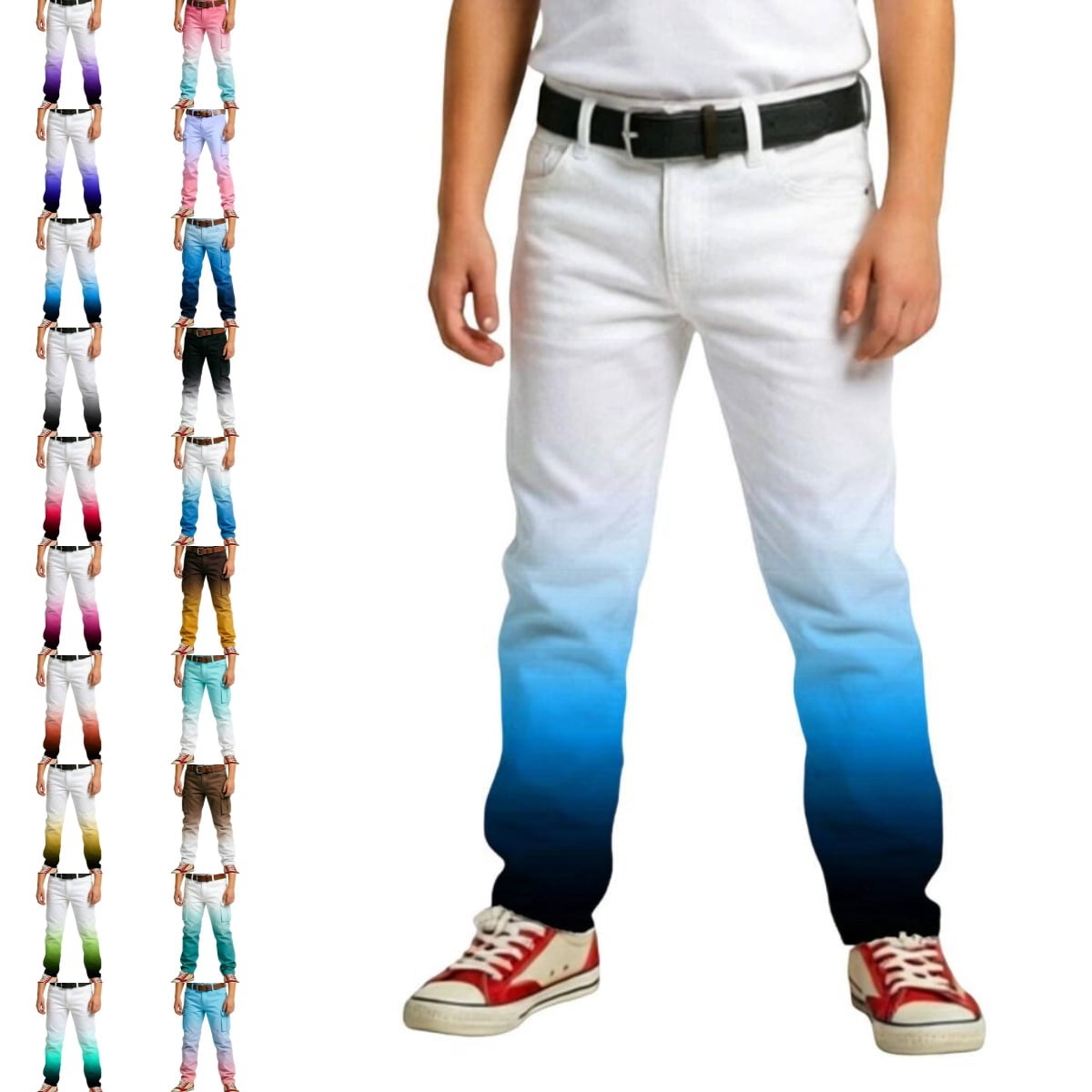 Bmisegm Boys Cargo Pants Outdoor Gradient Color Hiking Trousers for ...