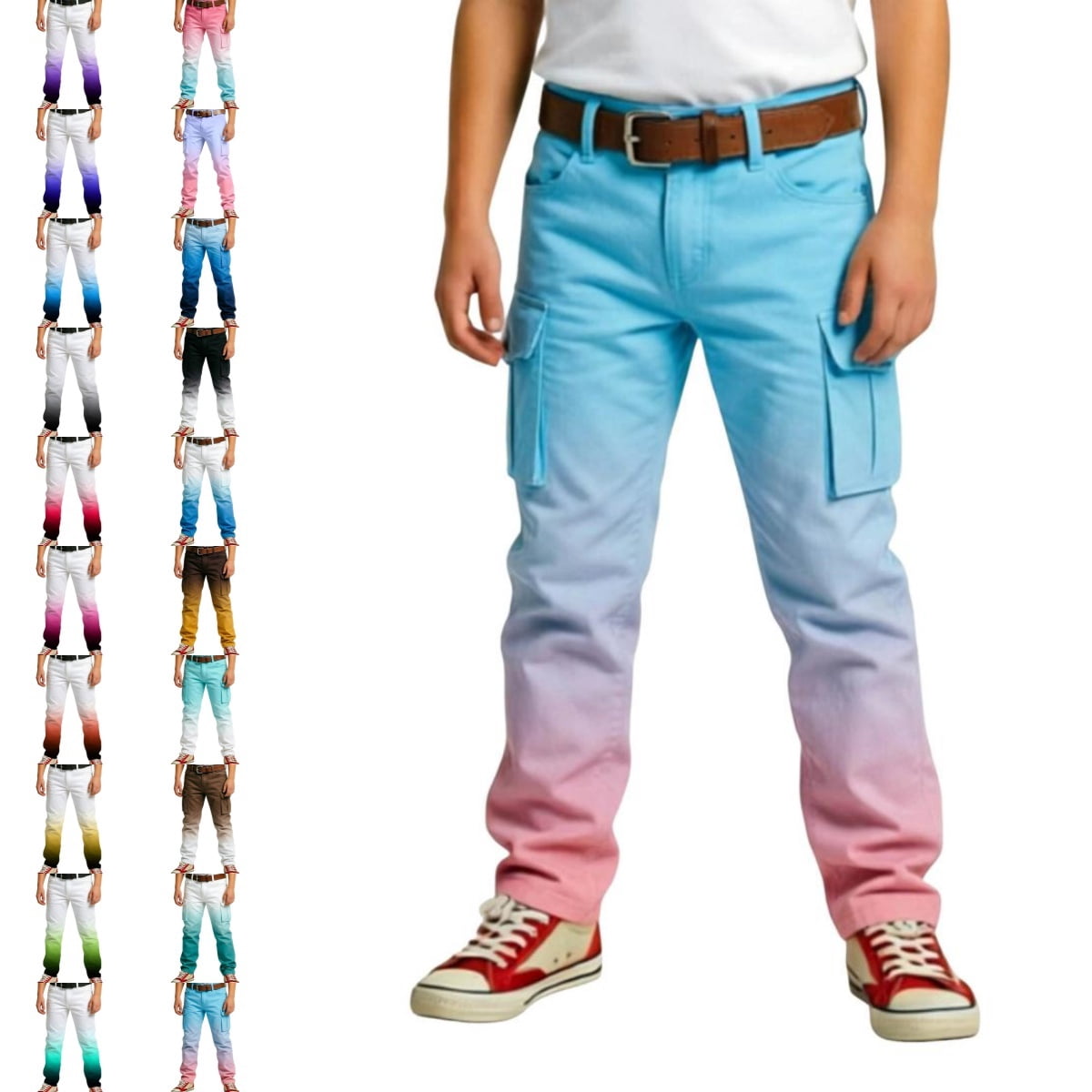 Bmisegm Boys Pants Outdoor Cargo Hiking Trousers for Kids Youth ...