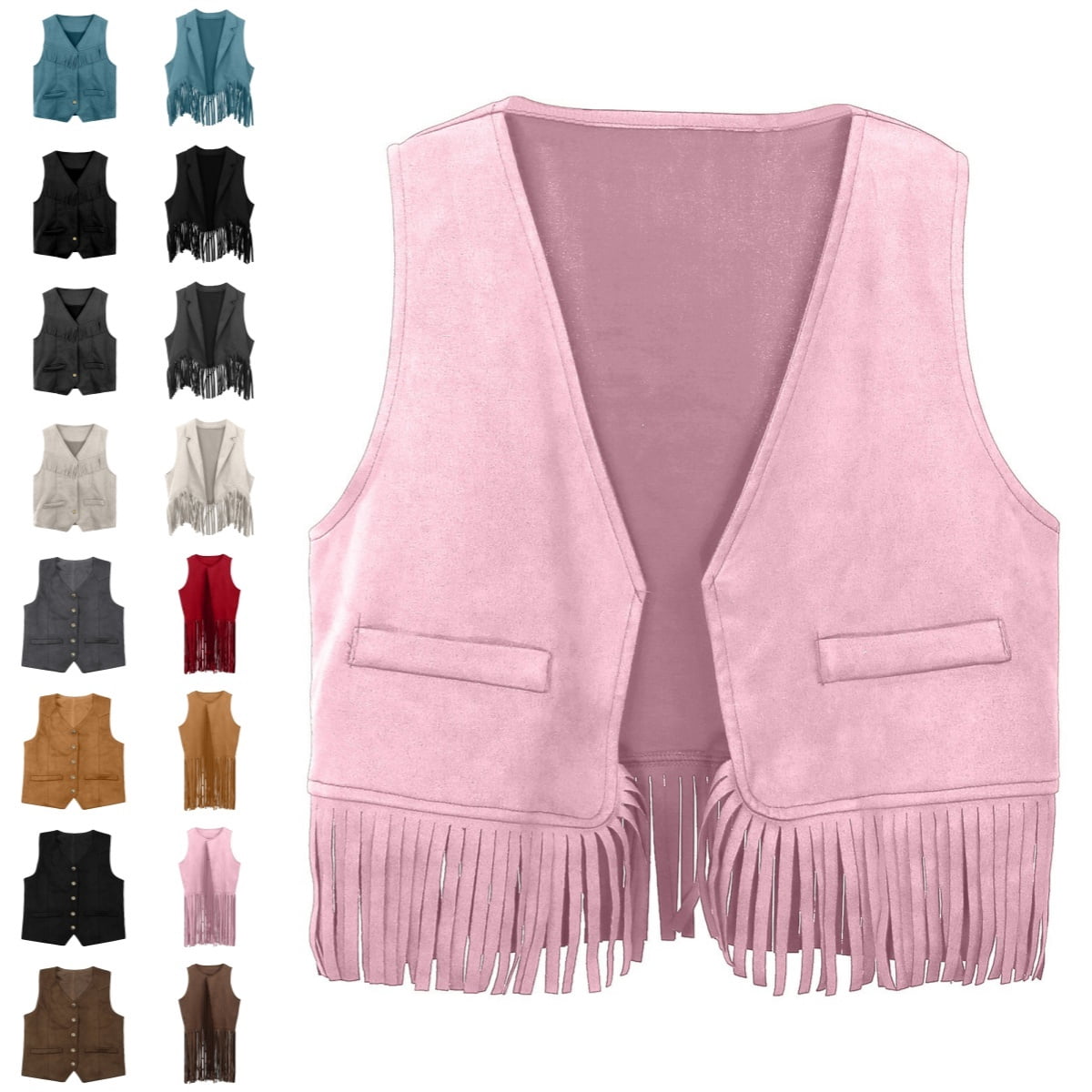 Bmisegm Boys Shirts Baby Girls Western Cowboy Cow Girl Vest Tassel ...