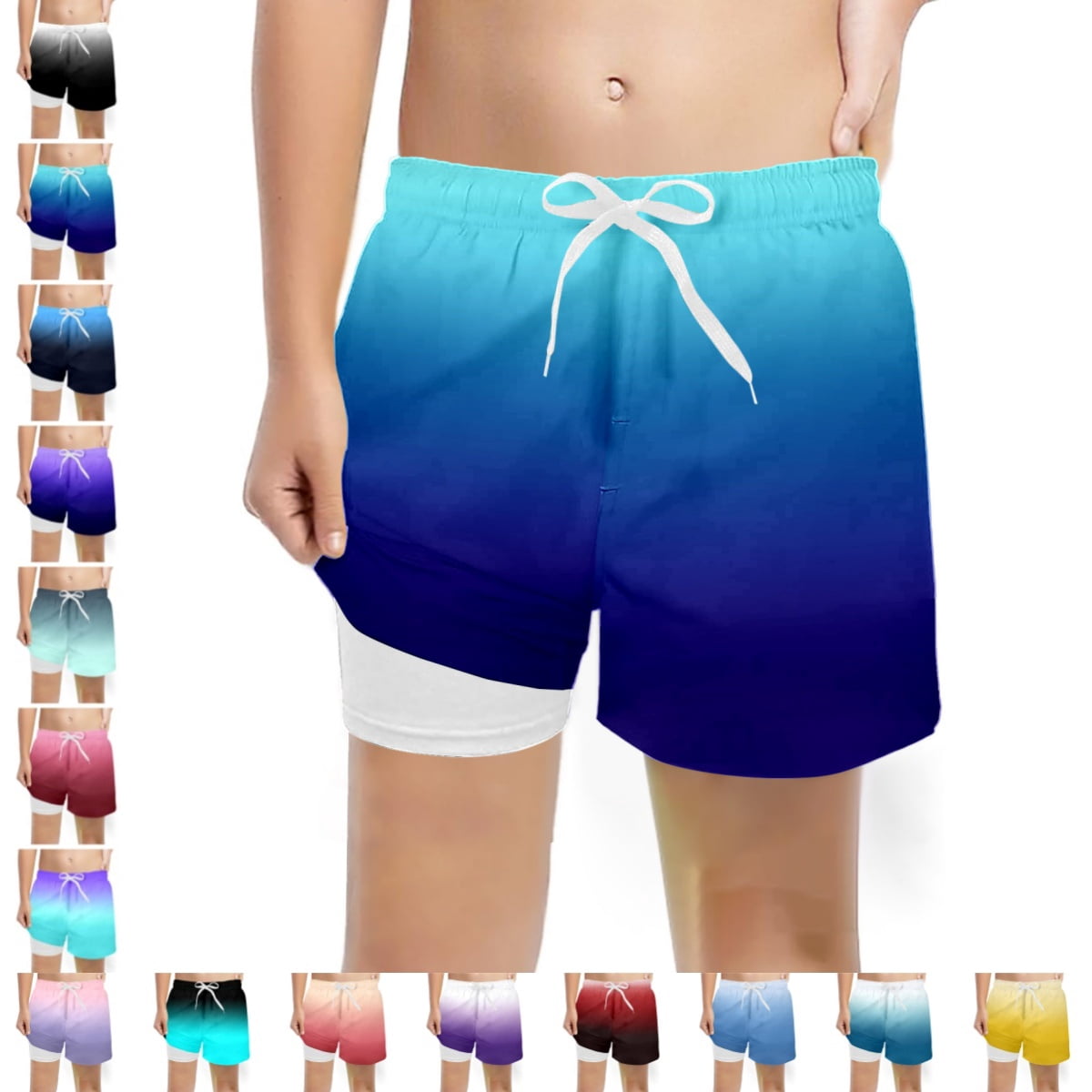 Bmisegm Boys Sweat Shorts Fashion Casual Swim Trunks with Compression ...
