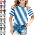 Bmisegm Boys T Shirts Carnival Striped Short Sleeve T Shirt Colorful ...