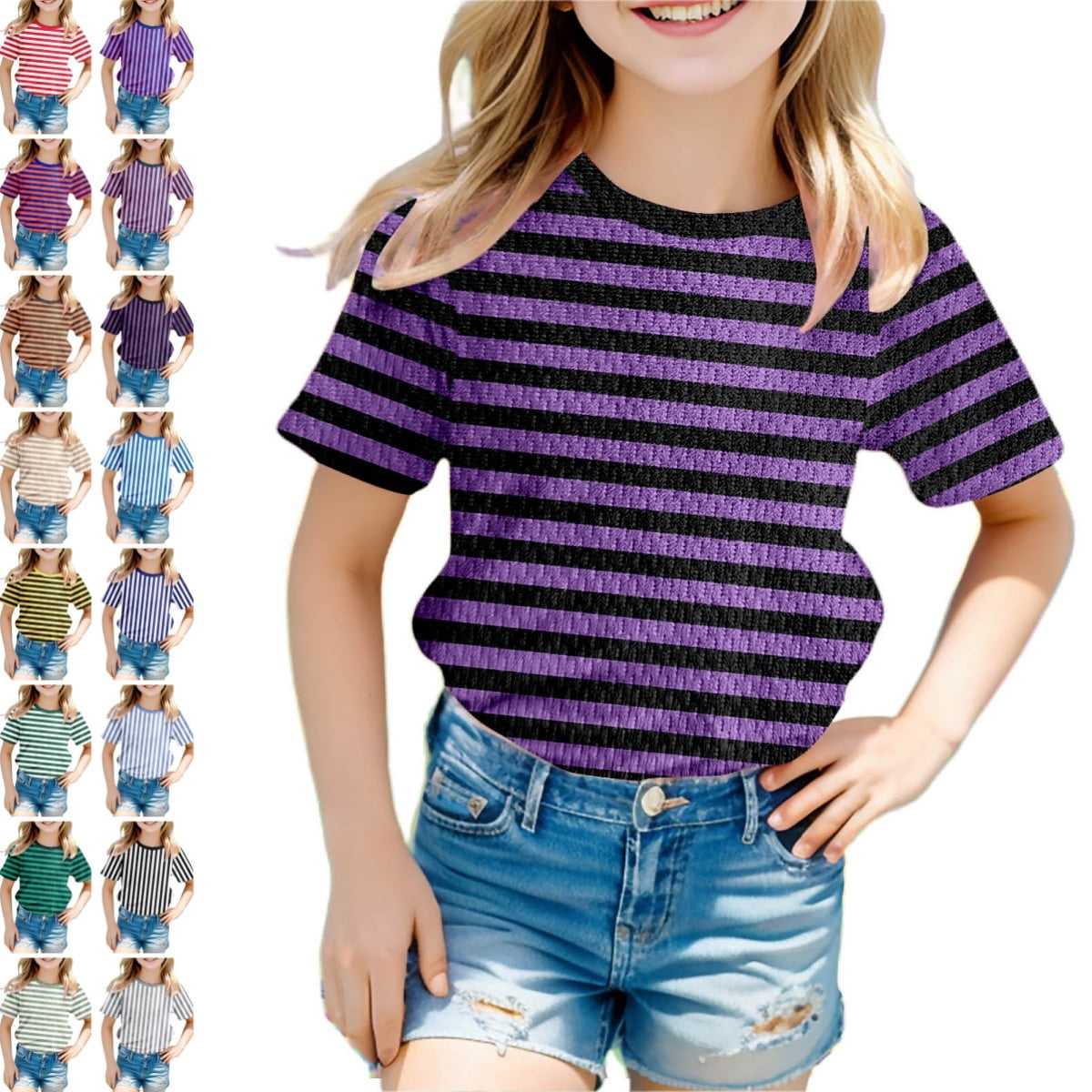 Bmisegm Boys Tshirts Carnival Short Sleeve T Shirt Colorful Party ...