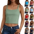 Bmisegm Built in Bra Tank Tops for Women Sleeveless Camisole Slim ...